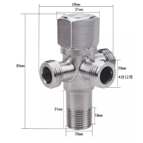 GRIPO sus 304 stainless high quality 3 way angle valve GP03W | Shopee ...