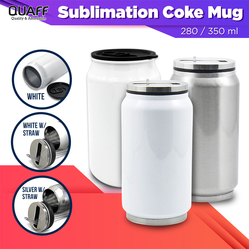 QUAFF Sublimation Coated Aluminum & Stainless Coke Mug | Shopee Philippines