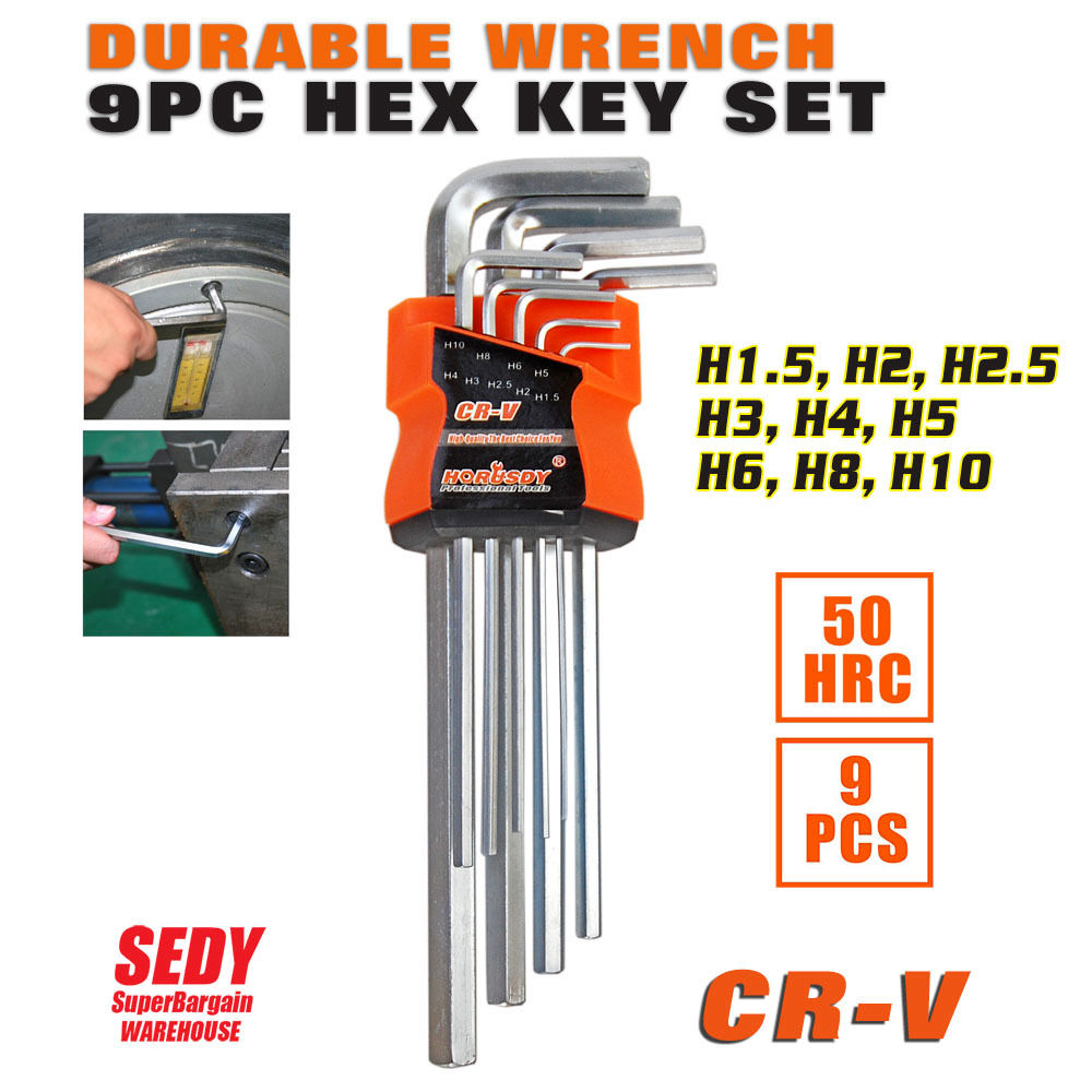 9 PCS Hex Key Wrench Set Hex Key Allen Wrench Set Allen Key Hex Key ...