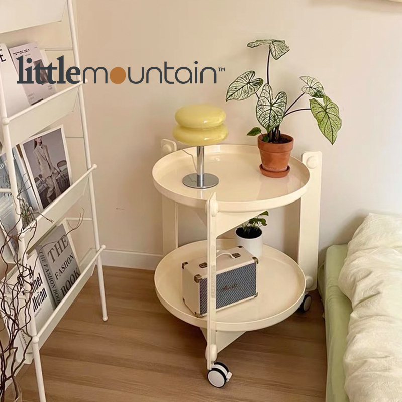 Little Mountain modern style ellie trolley bar cart center round ...