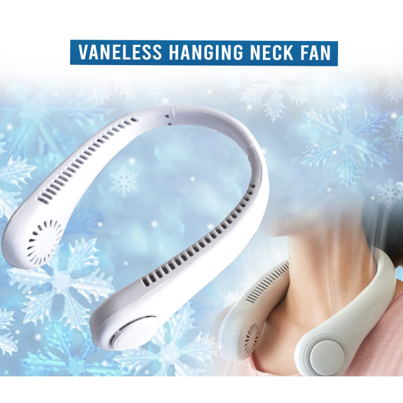 Vaneless Hanging Neck Fan USB Rechargeable Portable Neck Fan 3-Gear ...