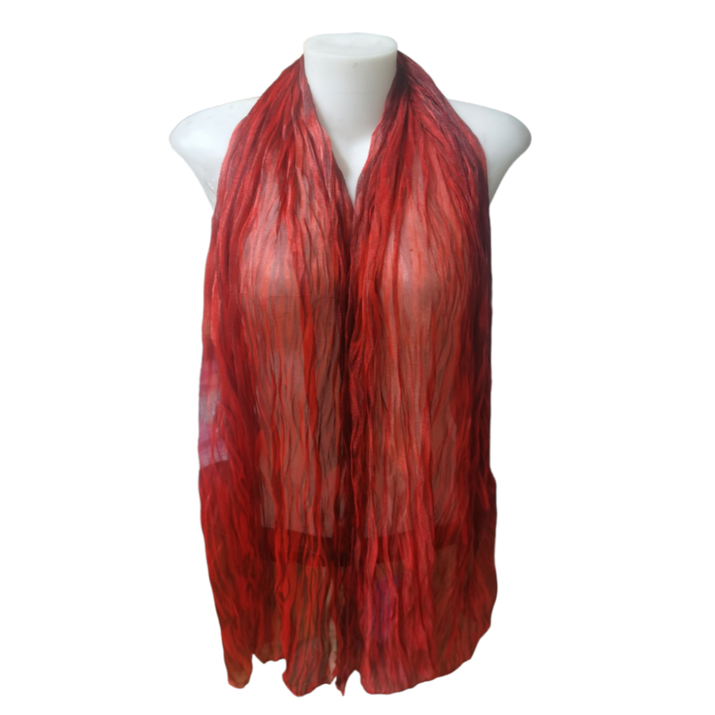 Wavy pattern silk Muslim scarf shawl headscarf na nakatali sa baywang ...