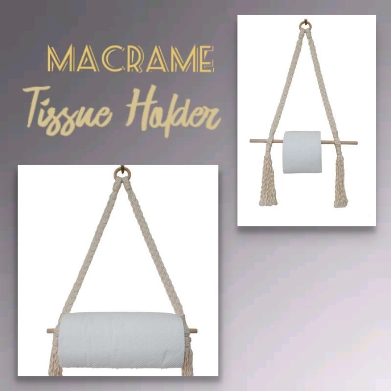 2in1 Macrame Boho Style Tissue Holder. ( 1 piece ) | Shopee Philippines