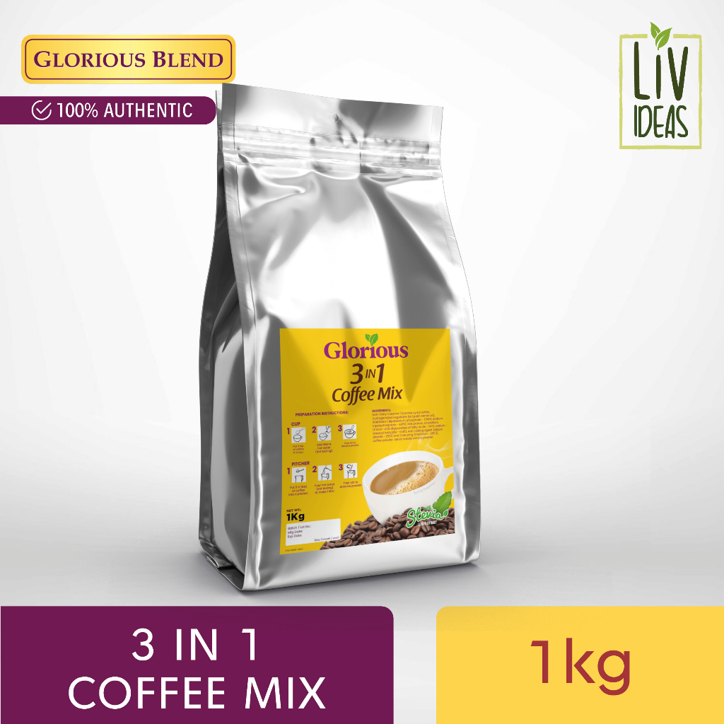 Glorious Blend 3 in 1 Coffee 1kg (Sweetened with Stevia) | Shopee ...