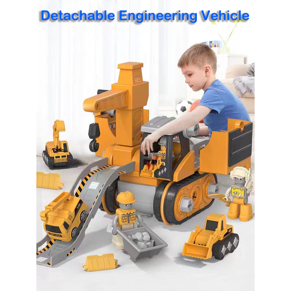 Children's engineering vehicle excavator detachable track ejection ...