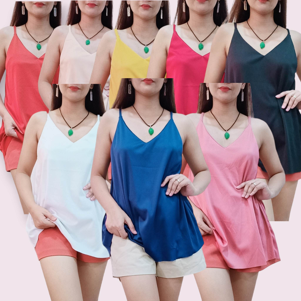 Silky Cami Inner Top (String Top) Mixed Fabric | Shopee Philippines
