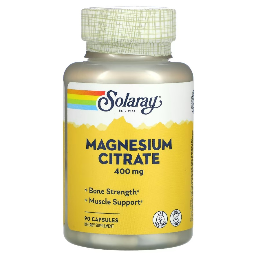Solaray, Magnesium Citrate, Enhanced Absorption, 400 mg, 90 and 180 ...