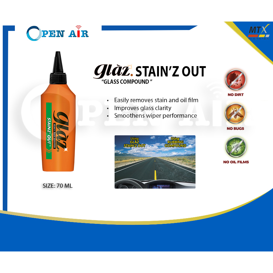 Microtex MTX Glaz Stainz' Out Glass Compound (70ml) | Shopee Philippines