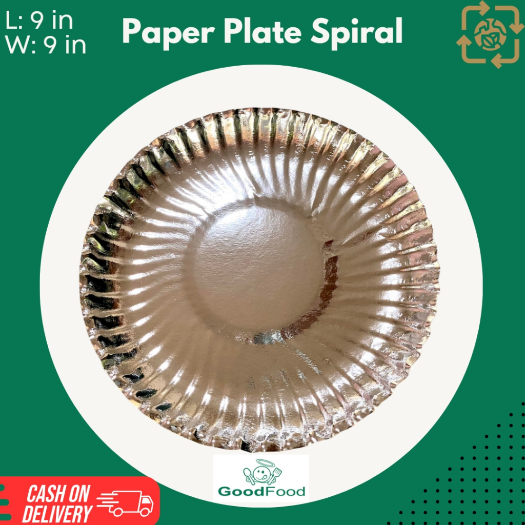 (50 PCS) Paper Plates Silver 9" | Shopee Philippines