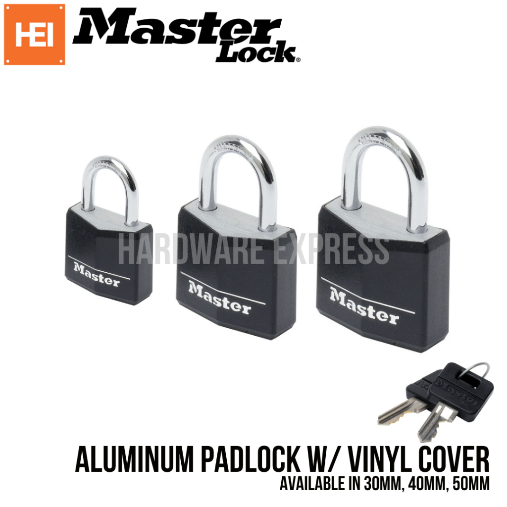 MASTER Lock Aluminum Padlock W/ Protective Vinyl Cover 30mm 9130BLK ...