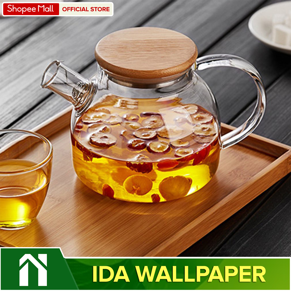 IDA Heat Resistant Kettle Teapot Glass Water Jar Hot Coffee, Tea, Milk ...