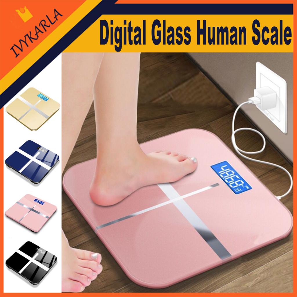 Ivykarla Digital Glass Personal Human Weighing Scale ( NOT RECHARGEABLE ...