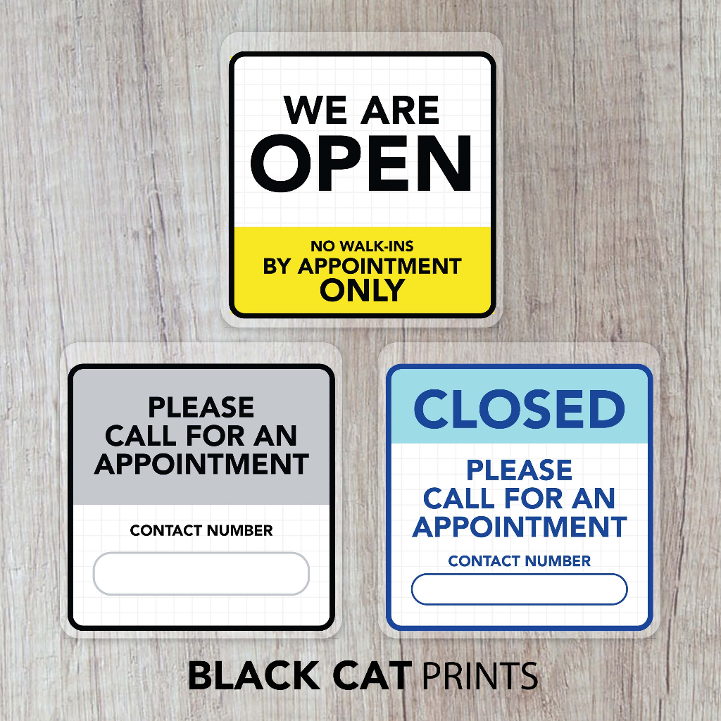 By Appointment Only Signs / Laminated Signage / Sign Board | Shopee ...