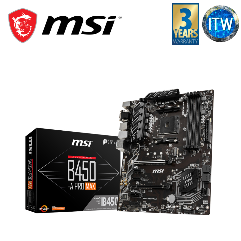 MSI B450-A Pro Max ATX AM4 DDR4 Motherboard | Shopee Philippines