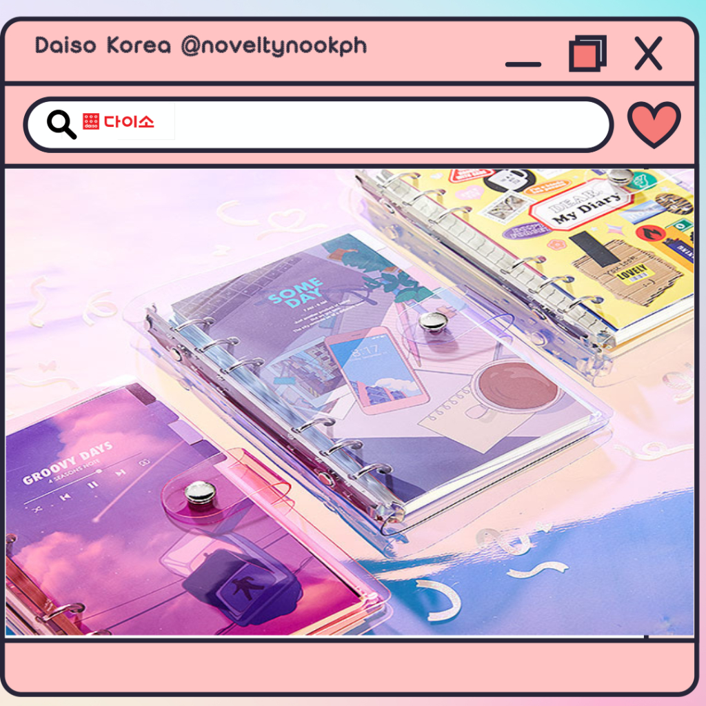 [PH Stock] Daiso Korea A6 PVC Binder 6-Hole w/ Fillers and tabs 80 sheets | Shopee Philippines