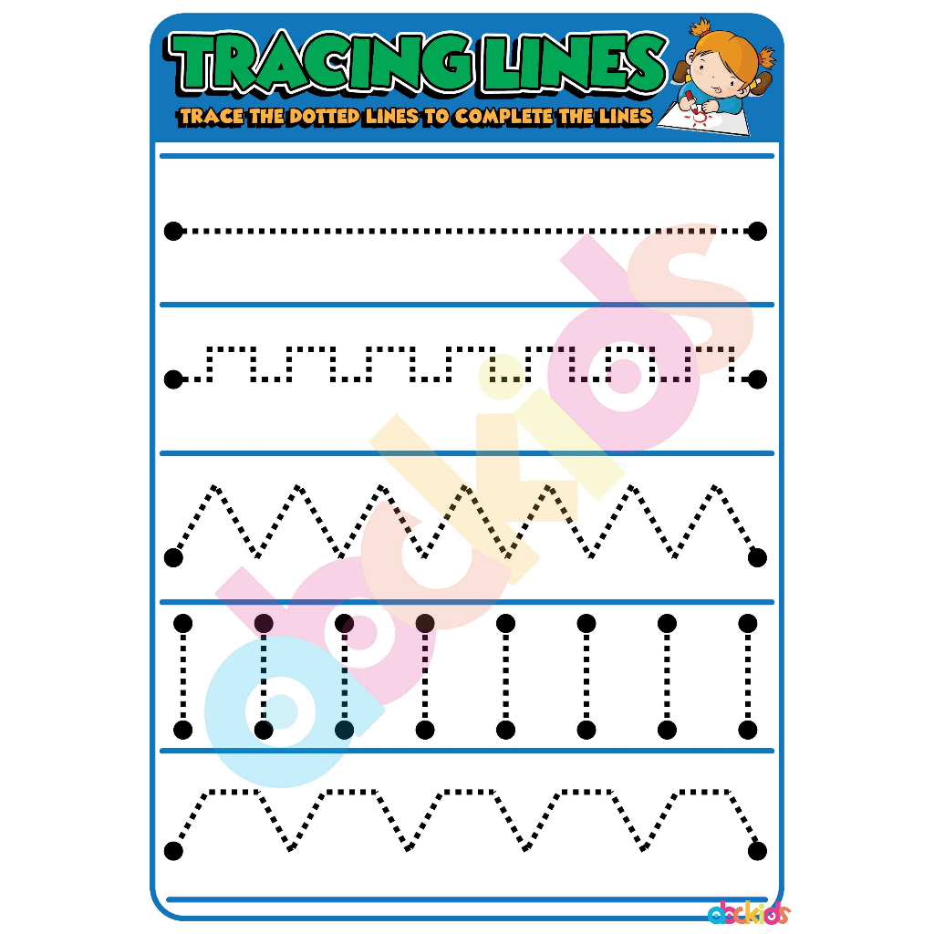 Tracing Charts for Kids with Free Mini Pen and Eraser - Laminated in A4 ...