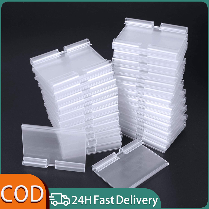 100/50/10 PCS Retail Price Label Holder Clear Plastic Label Holder ...