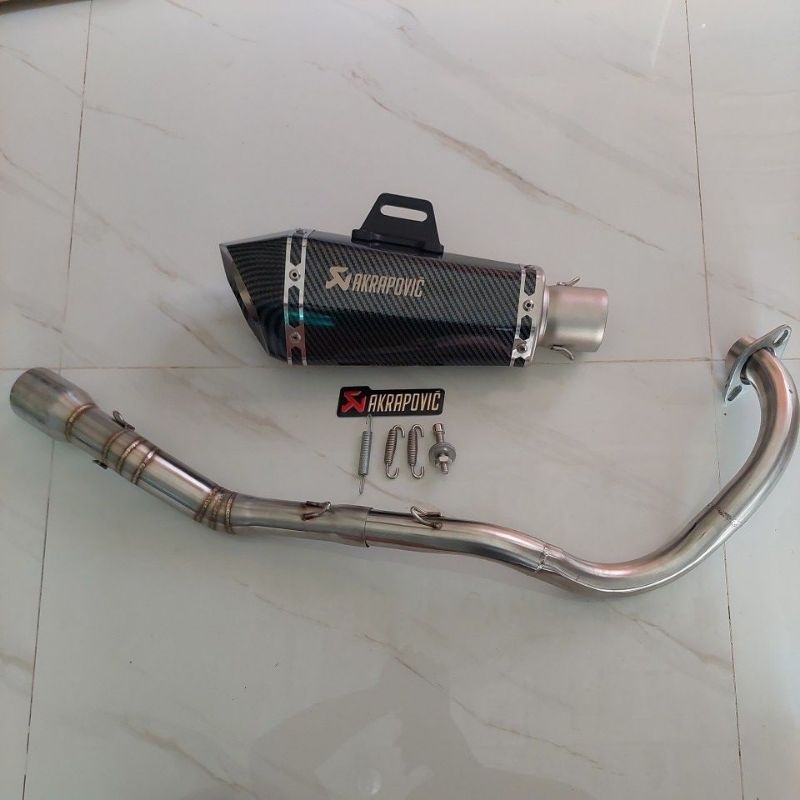 YAMAHA SNIPER 150 AND 155AKRAPOVIC PIPE WITH SILENCER ( FULL SYSTEM ...