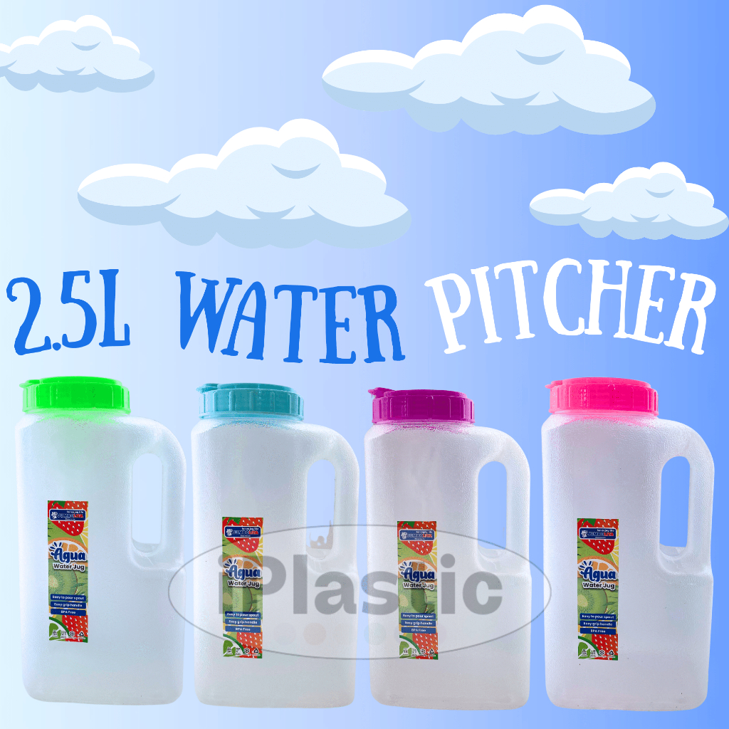 iPlastic. Water pitcher 2.5 liters plastic for refrigerator fridge ...