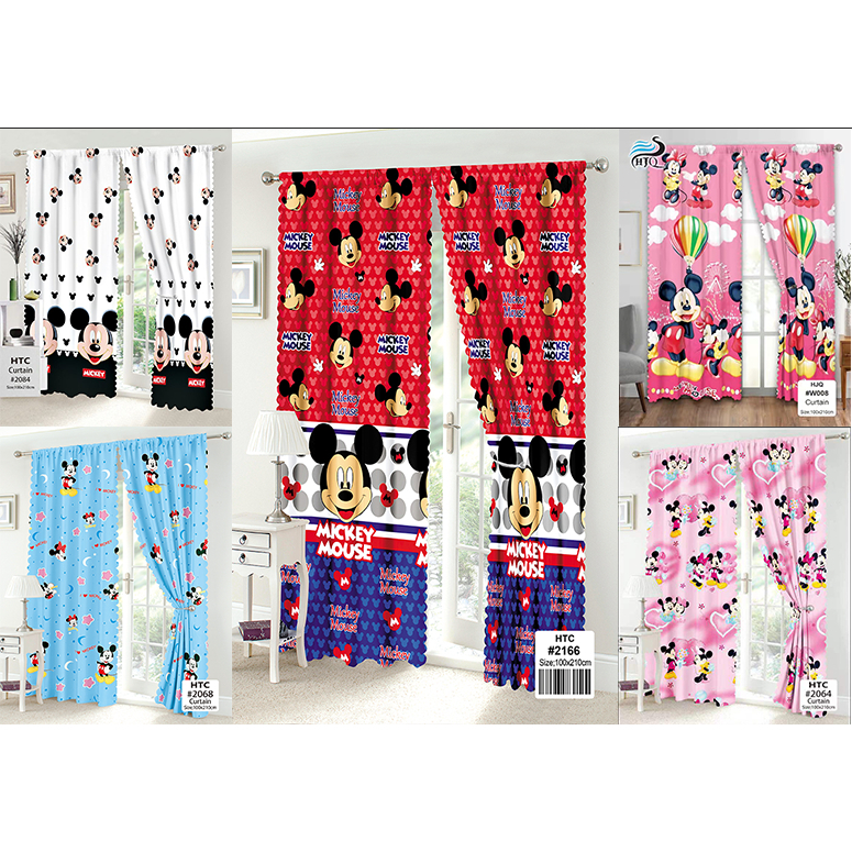 Sunscreen Curtina Window And Door Mickey Mouse Pattern Design For ...