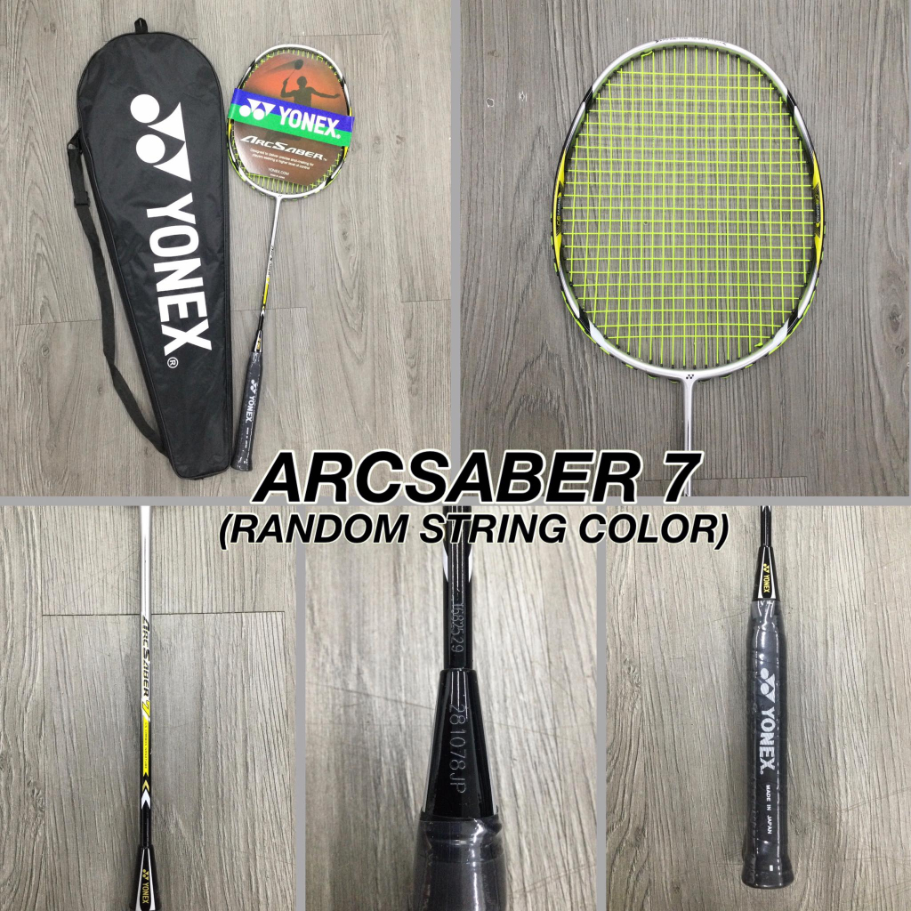 YONEX ISOMETRIC ARCSABER 7 SILVER YELLOW Badminton Racket ARC7 4U/G5 85g 24LBS | Shopee Philippines