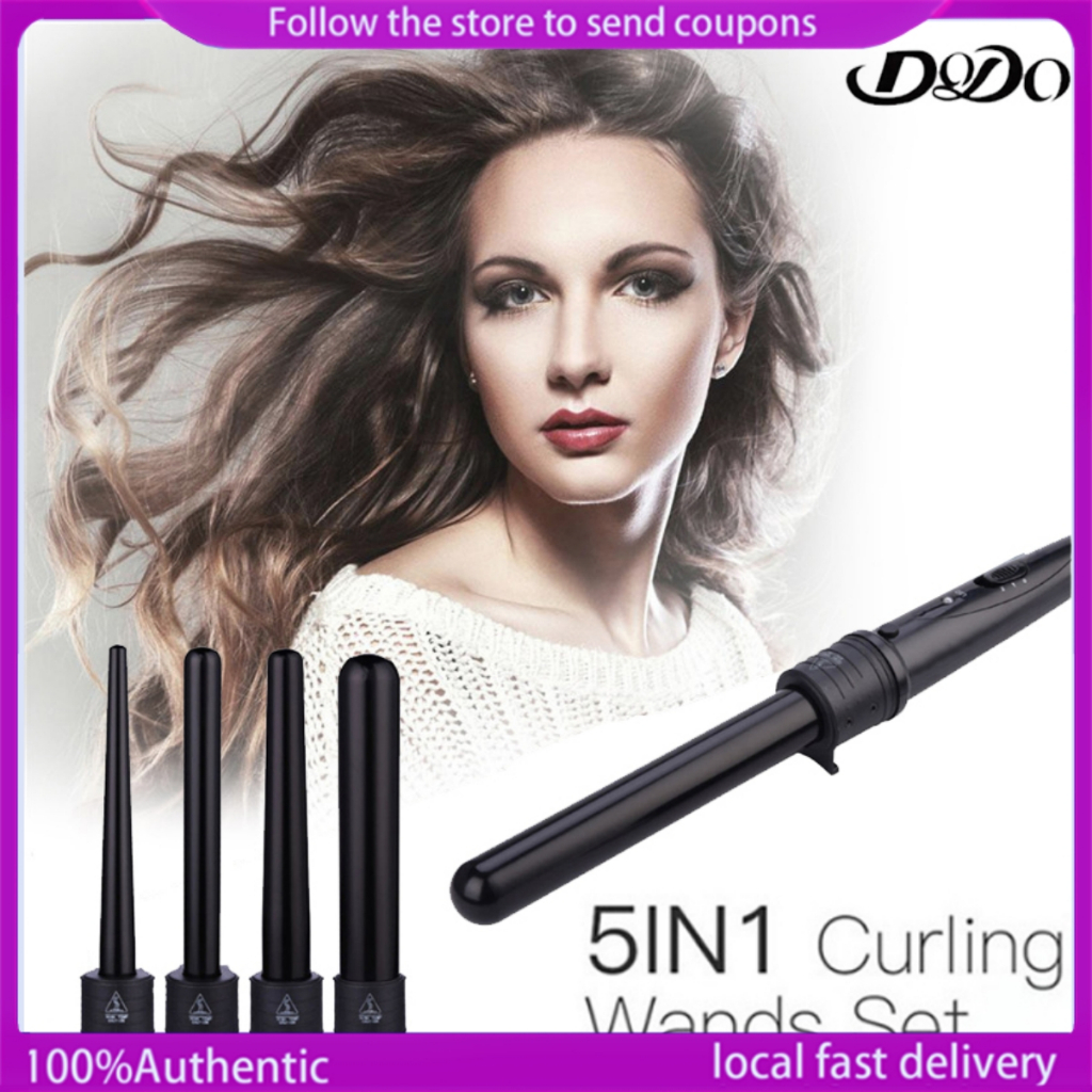 Dodo 5 in 1 Curling Wand Curling Iron Set with Gloves DoDo Curler Hair ...