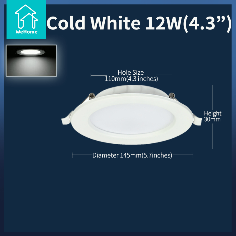 WeHome Ultra Thin LED Ceiling Light Pin Light, 6500K Daylight, 5W 9W ...