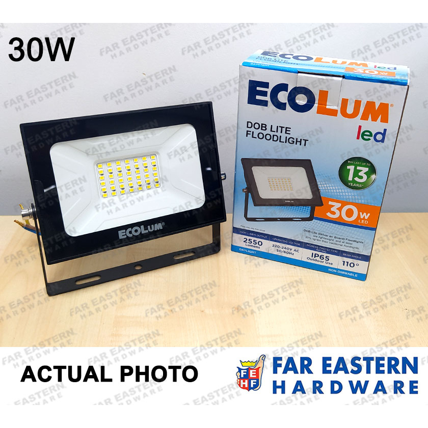 ECOLUM LED Floodlight Daylight 10W 20W 30W 50W Flood Light | Shopee ...