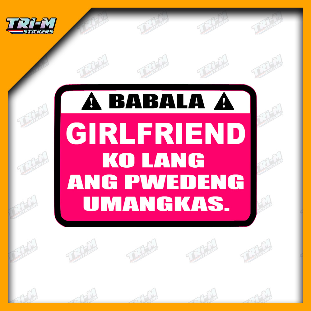 Babala / Warning Sticker Motorcycle Design Sticker Tumbler Sticker Car ...