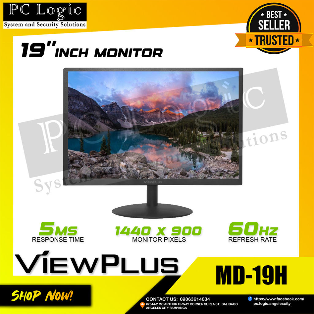 VIEWPLUS MD-19H 60HZ | 1440 X 900 | 19" INCH MONITOR | Shopee Philippines