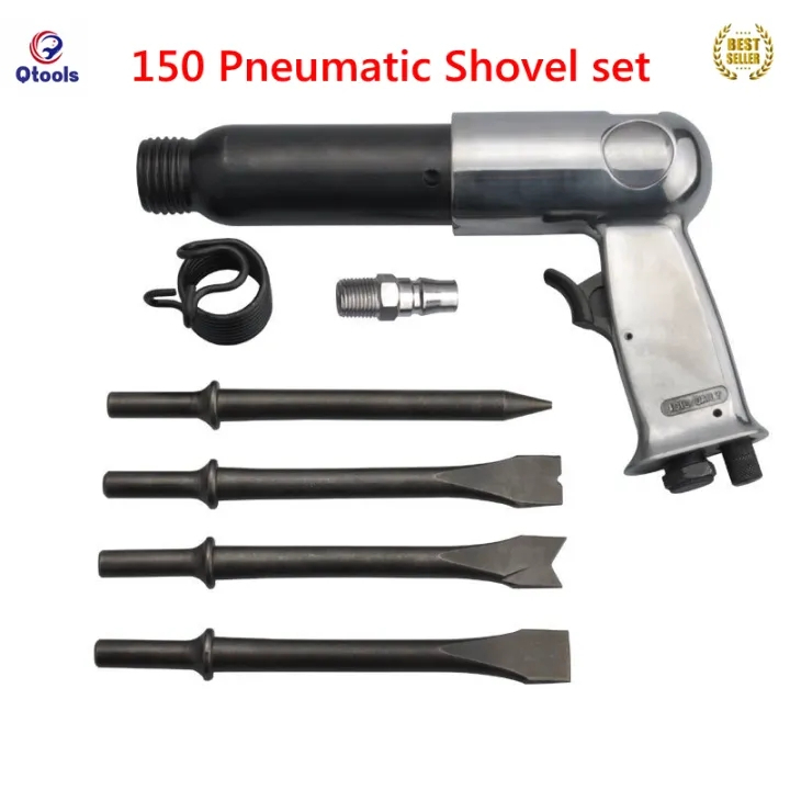 250mm Mini Air Shovel Gun with 4 Chisels Pneumatic Pistol Gas Hammer ...