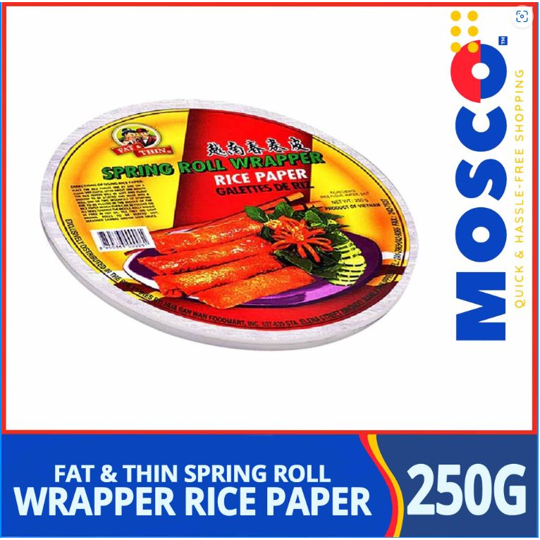 Fat & Thin Spring Roll Wrapper Rice Paper 250g | Shopee Philippines