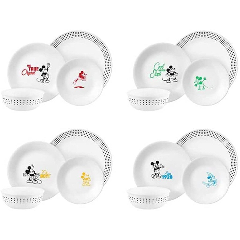 Corelle Vitrelle 16-Piece Dinnerware Set Disney's Mickey Mouse | Shopee ...