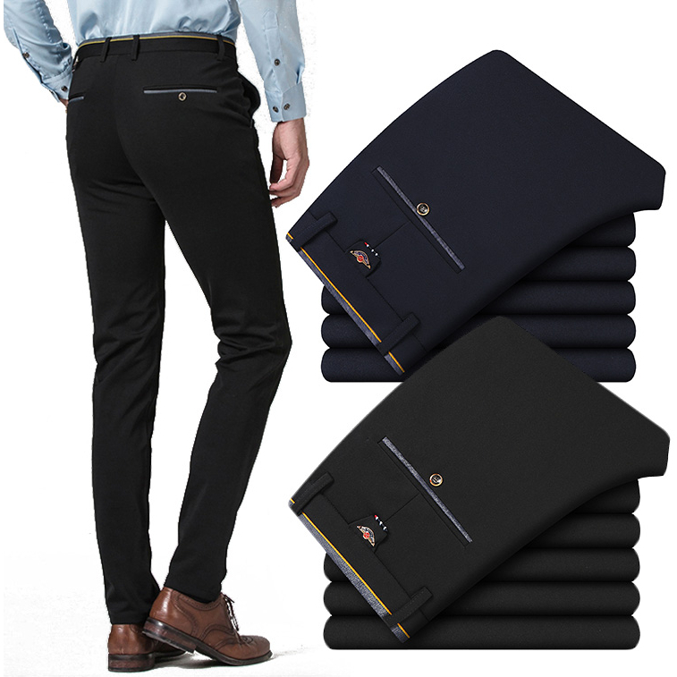 Men's Formal Pants Casual Long Trousers Business Man Suit Pants Thin ...