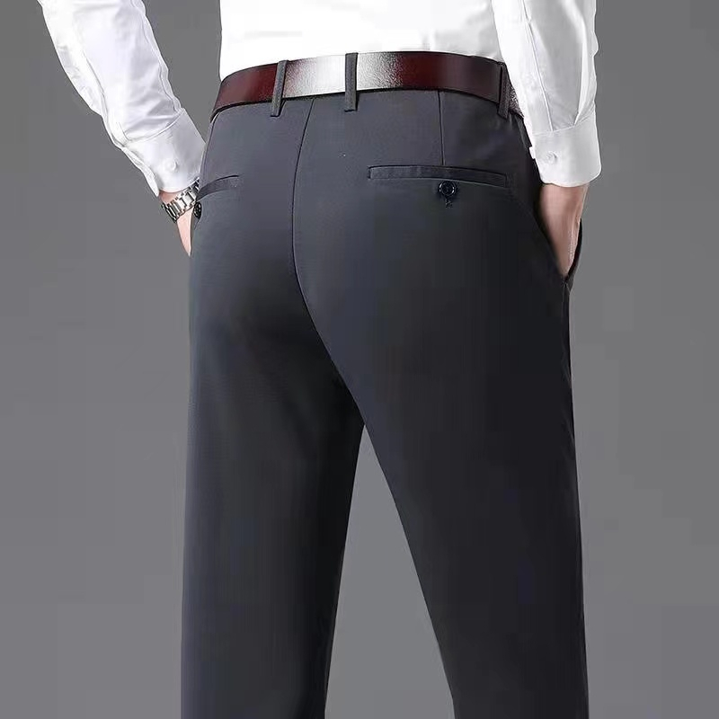 Men's Formal Pants Casual Long Trousers Business Man Suit Pants Thin ...