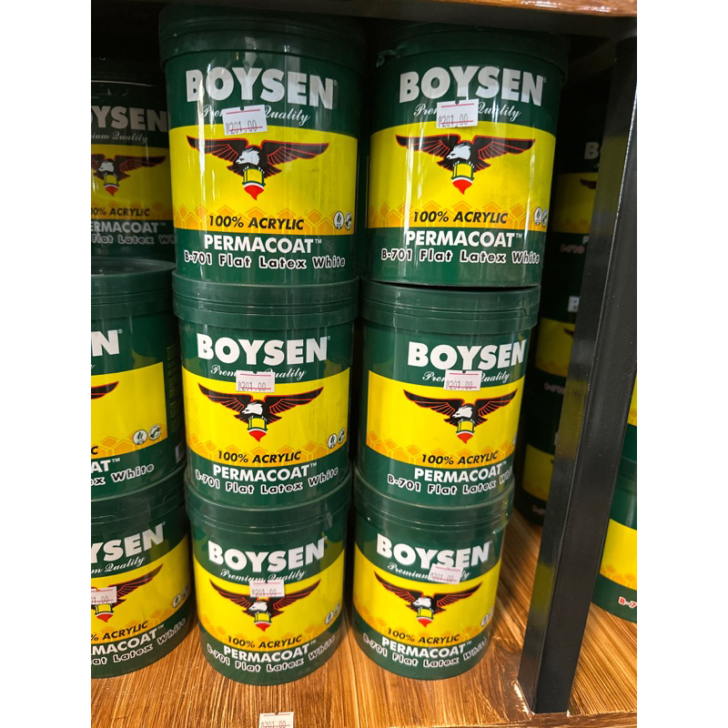 Boysen permacoat b701 flat latex white 1liter | Shopee Philippines