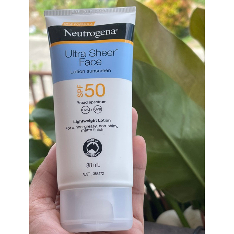 Neutrogena Ultra Sheer Face Lotion Sunscreen Spf 50 88ml Imported From