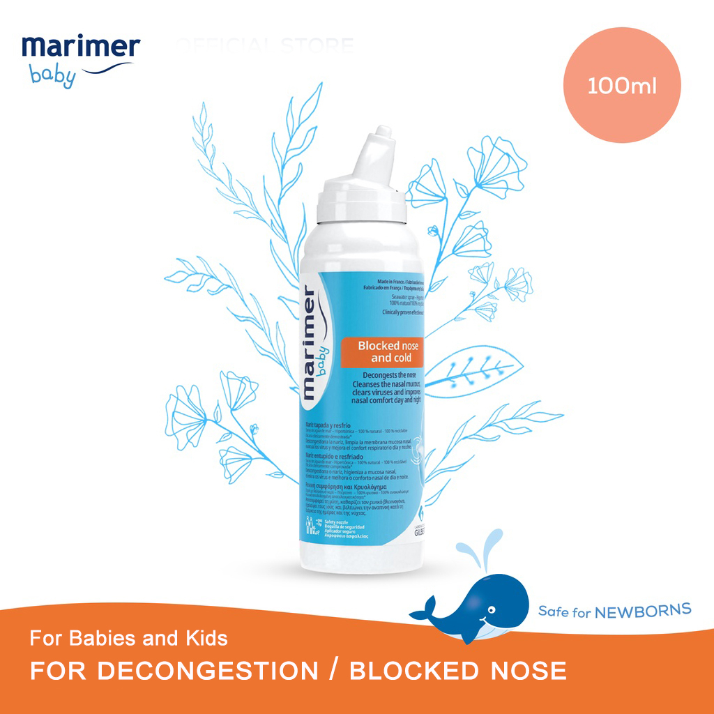 Marimer Baby Blocked Nose Nasal Spray 100ml (Hypertonic) | Shopee ...