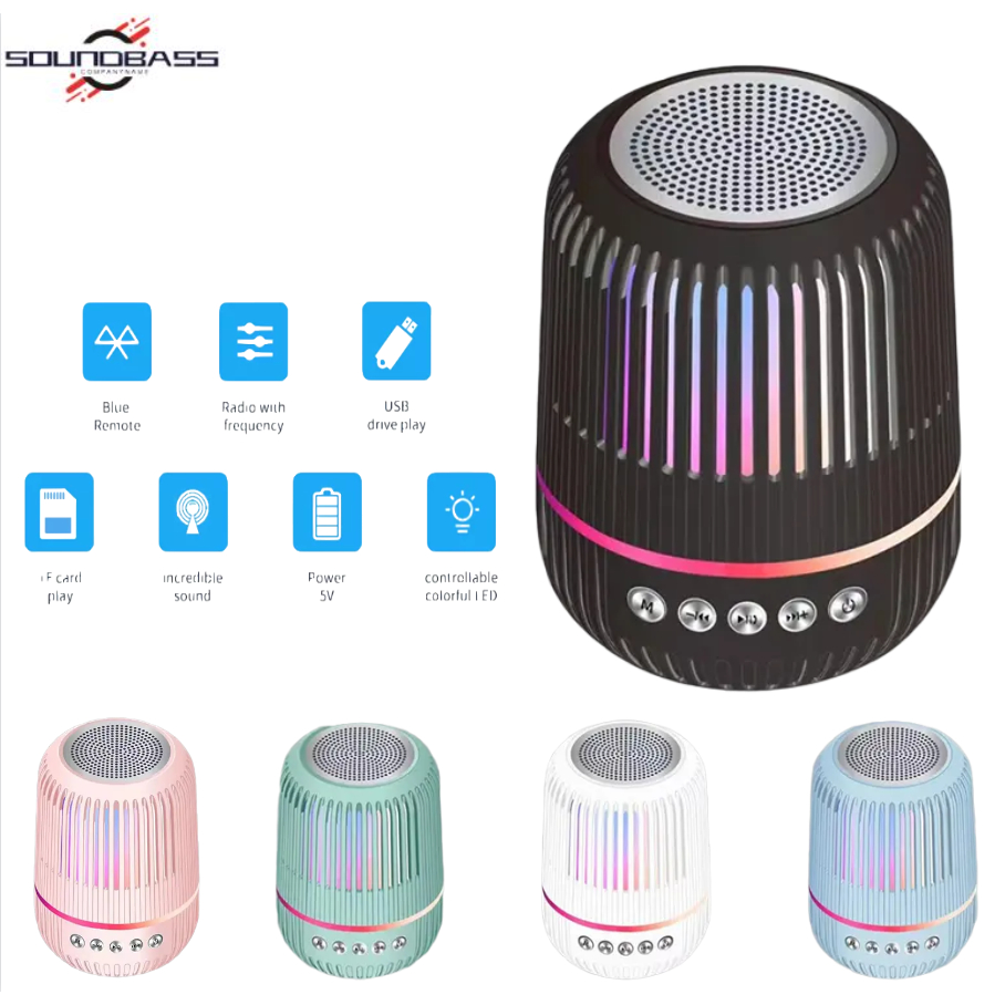 NEW MINI Bocina M4 Portable Bluetooth Wireless Speaker RGB Radio FM ...