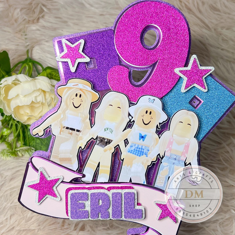Roblox Girls Cake Topper Customized Personalized Roblox Girls | Shopee ...