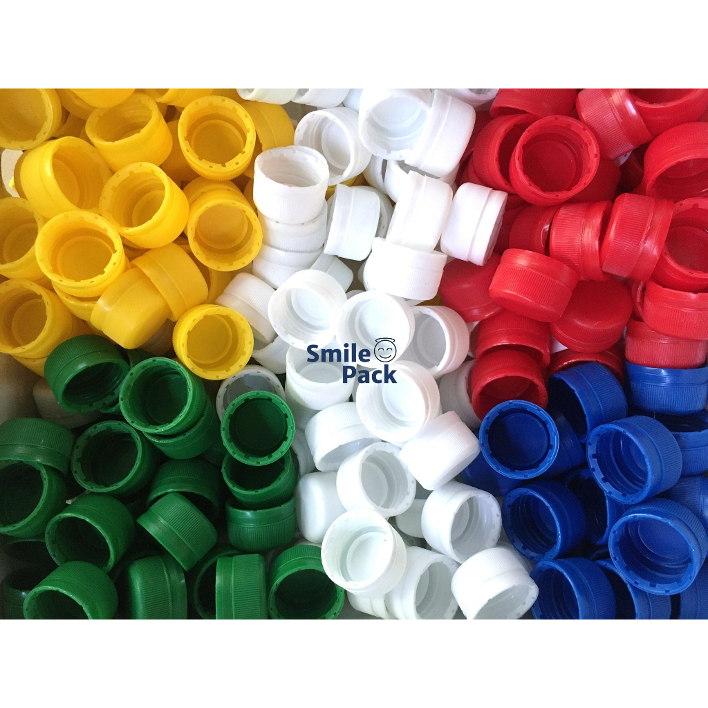 PET Bottle Sealing Caps 3 pcs White Green Yellow Blue Red 28mm Long ...