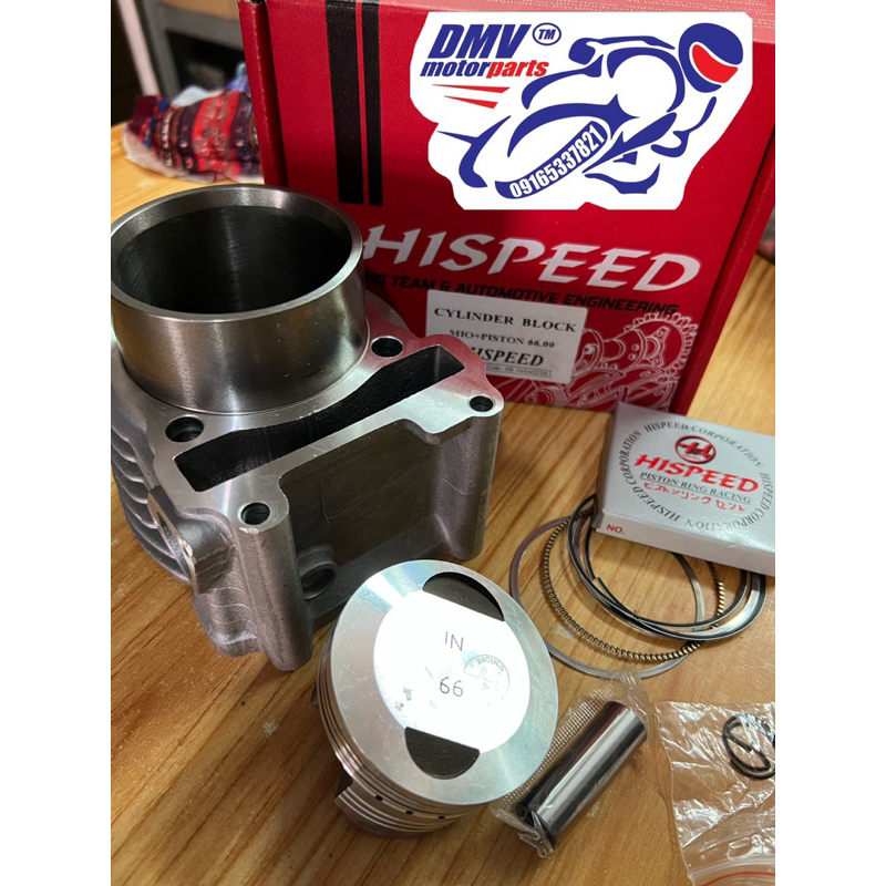 Hispeed Cylinder Block 66mm Steel 2Valve THICK SLEEVE for MIO SPORTY ...