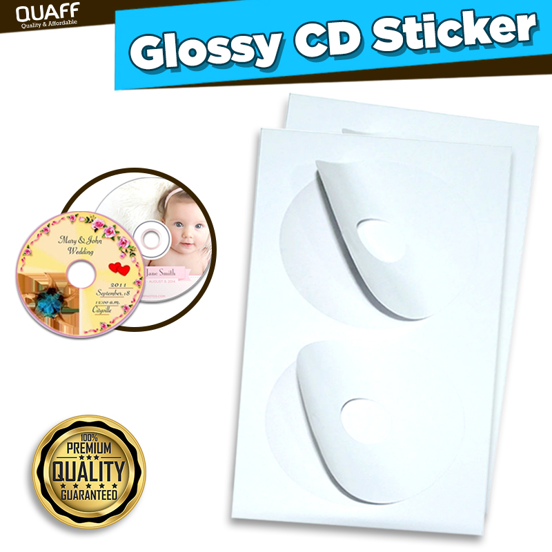 Glossy Cd Sticker Label 100Gsm - 100pcs circles | Shopee Philippines