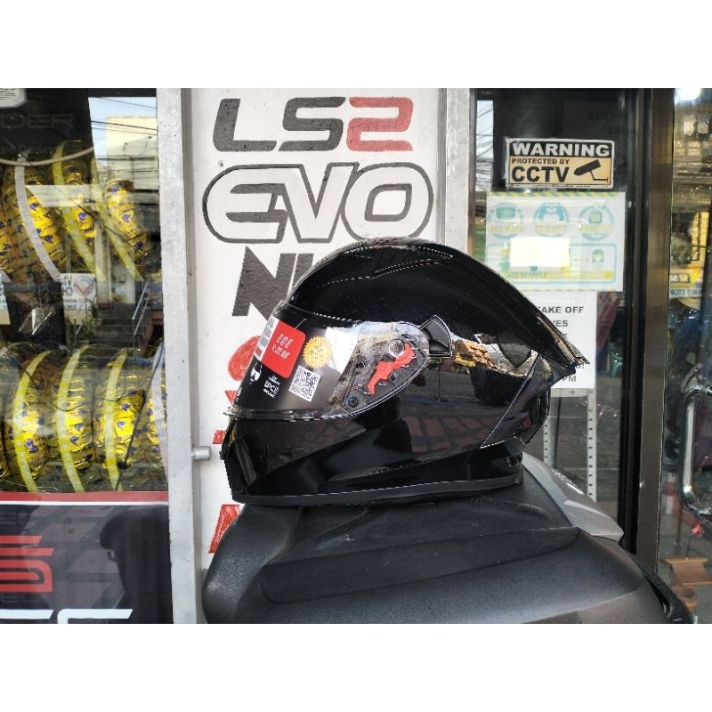 Gille GTS V1 Gloss Black Fullface dual visor + FREE Silver lens + Key ...