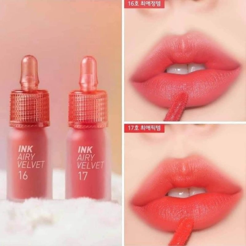 *PERIPERA INK AIRY VELVET LIPTINT NEW SHADES #16 FAVORITE ORANGE PINK ...
