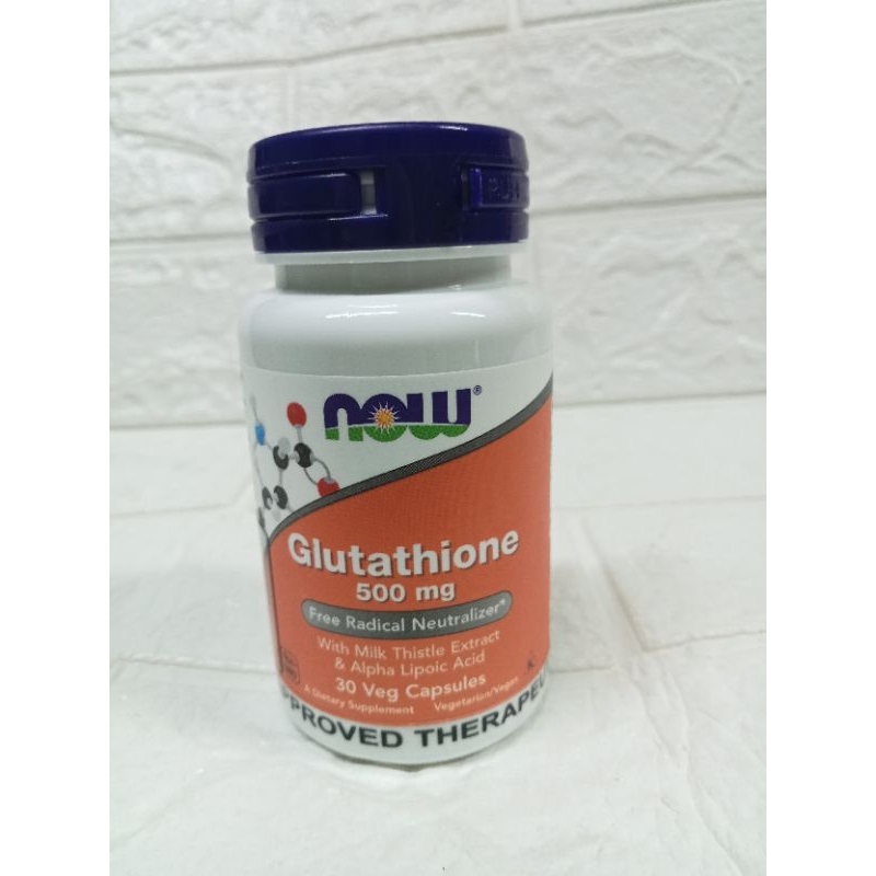 Now glutathione 500mg free radical neutralize 30veg capsule | Shopee ...
