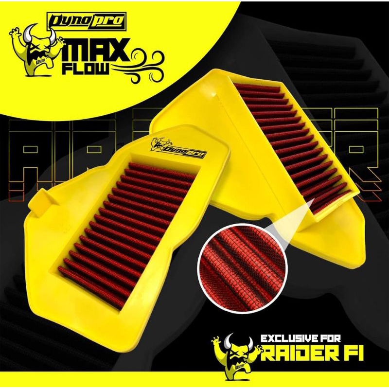 DYNOPRO WASHABLE / HI FLOW AIR FILTER FOR SUZUKI R150 FI / RAIDER 150 FI | Shopee Philippines