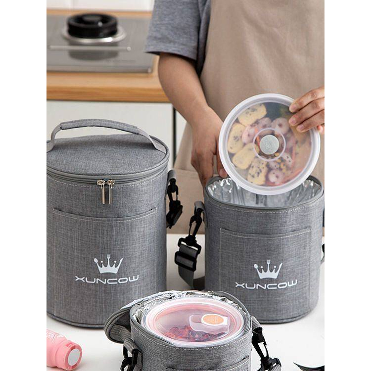 round Insulation Bag Big Size Lunch Bag Aluminum Foil Heat Preservation ...