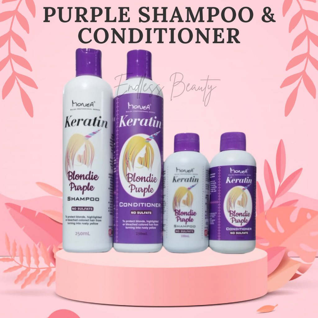 Monea Keratin Purple Shampoo & Conditioner 250ml | Shopee Philippines