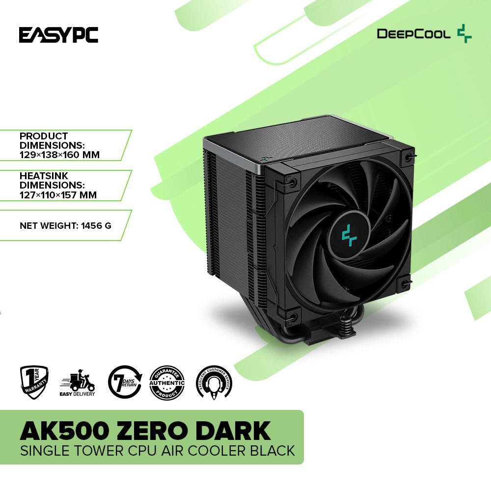 EasyPC | Deepcool AK500 Zero Dark cpu air cooler| Single Tower| Black ...